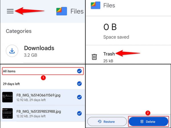 Cách xóa file rác để có dung lượng lưu trữ trên Android