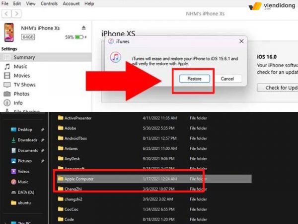 Cách hạ cấp iOS xuống phiên bản thấp hơn cho iPhone, iPad