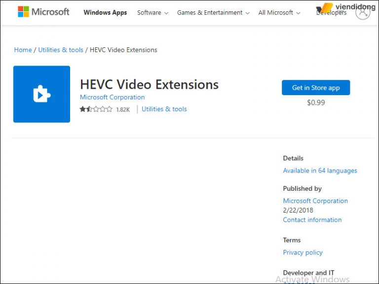 Cách cài đặt codec HEVC miễn phí trên Windows 10 (H.265)