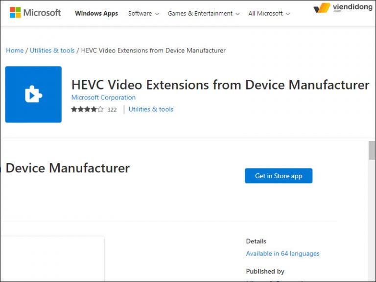 Cách cài đặt codec HEVC miễn phí trên Windows 10 (H.265)