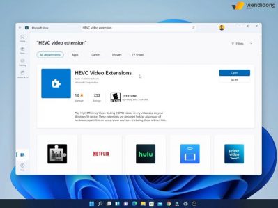 Cách cài đặt codec HEVC miễn phí Windows 10 và 11 (H.265)