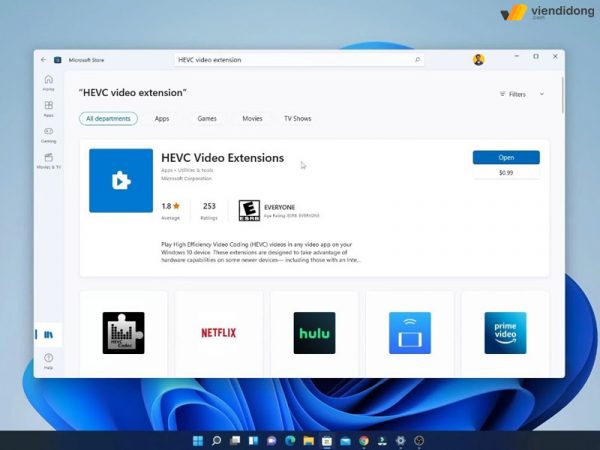 Cách cài đặt codec HEVC miễn phí Windows 10 và 11 (H.265)