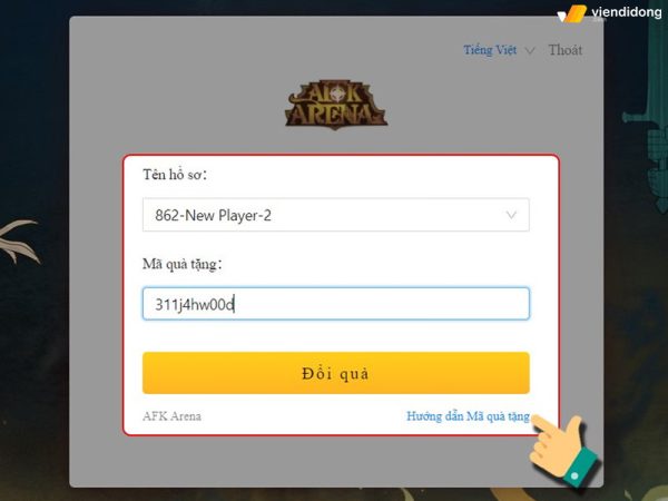 Code AFK Arena mới nhất 05/06/2026 - Cách nhận giftcode