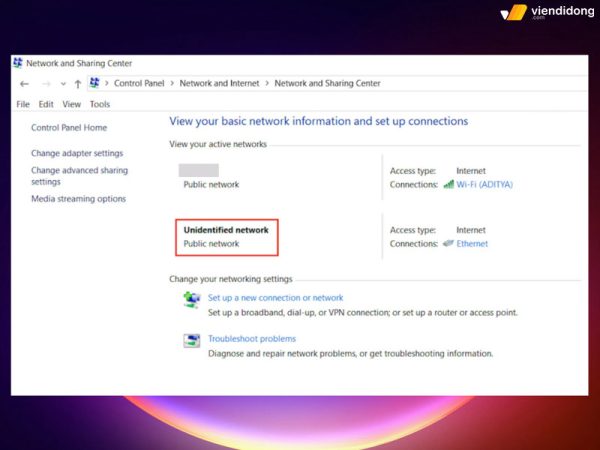 Khắc phục sự cố Laptop bị lỗi Unidentified Network hiệu quả